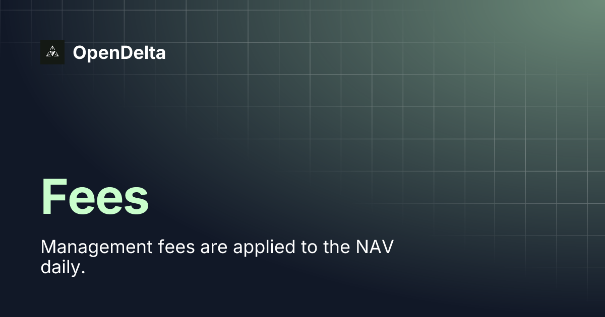 Fees | OpenDelta